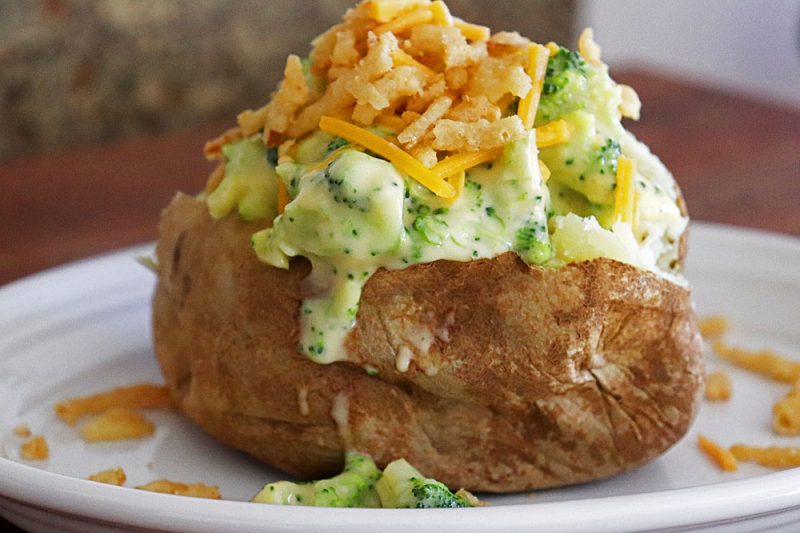 Broccoli Cheddar Stuffed Baked Potatoes - CookNovel.com