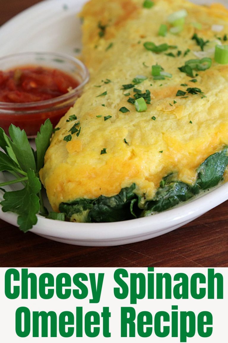Easy Cheesy Spinach Omelet Recipe - CookNovel.com